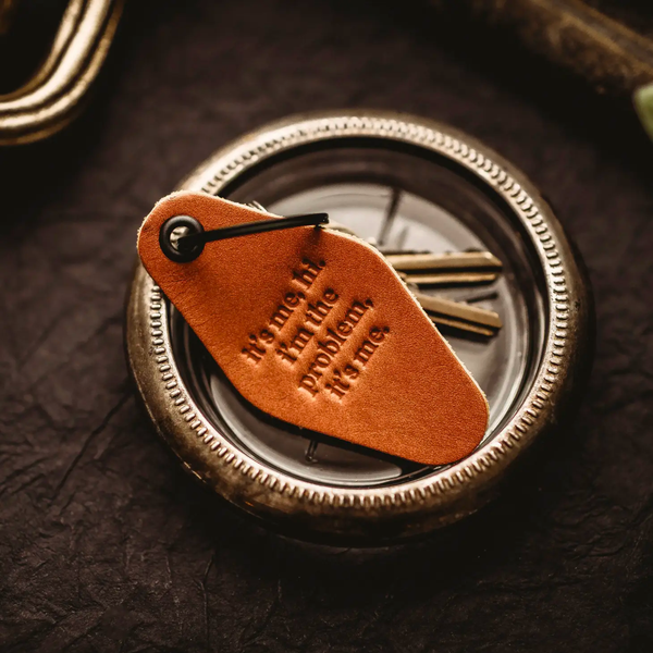 Taylor Swift Lyric Leather Motel Keychain - Curio Collective