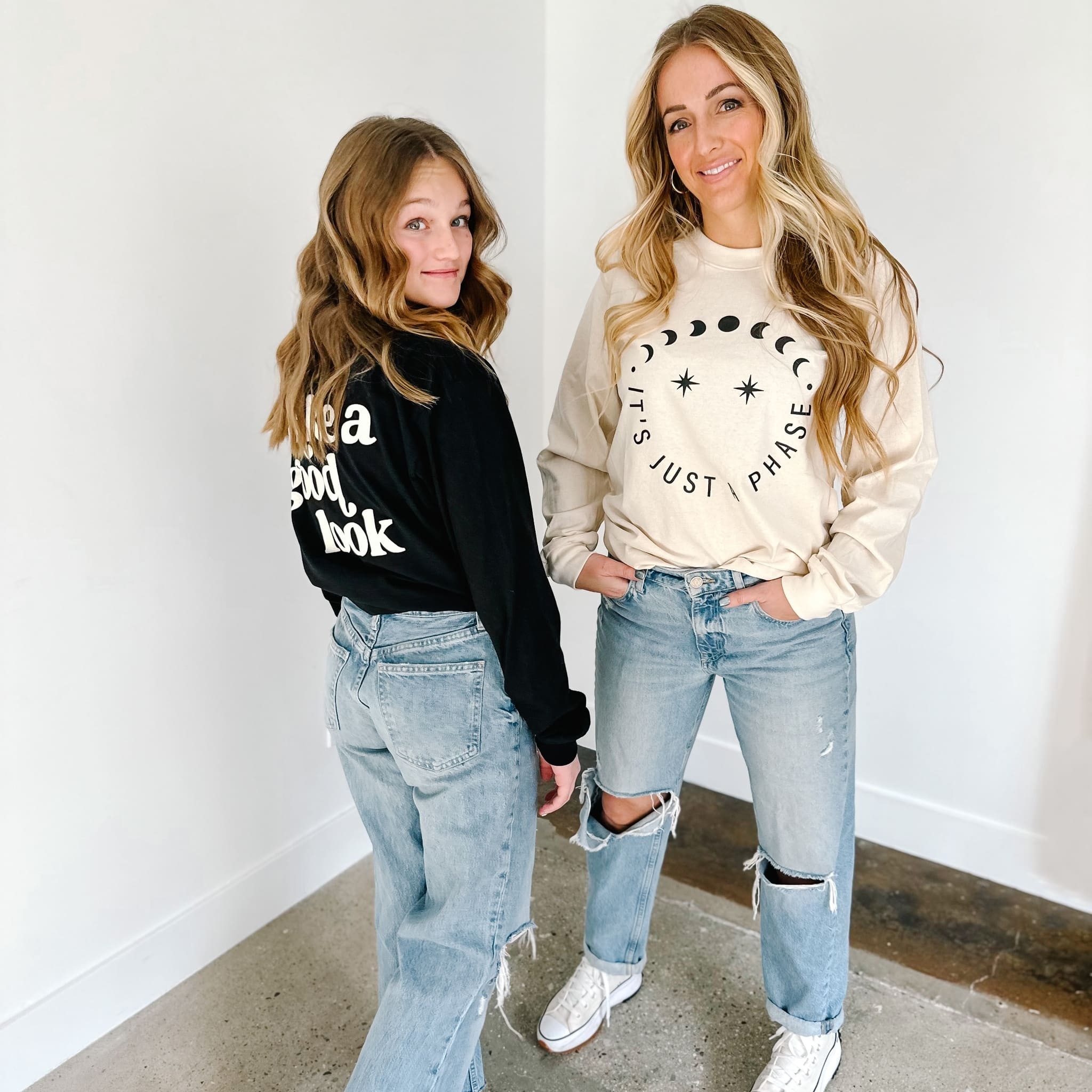 "It's Just a Phase" Long Sleeve T - Curio Collective